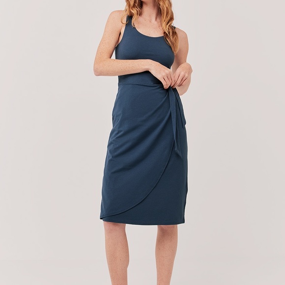 Pact | Dresses | Pact Organic Cotton The Soire Easy Wrap Dress Small ...